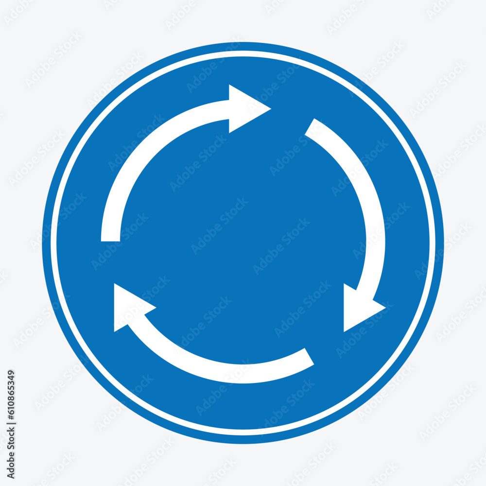 roundabout sign Stock Vector | Adobe Stock