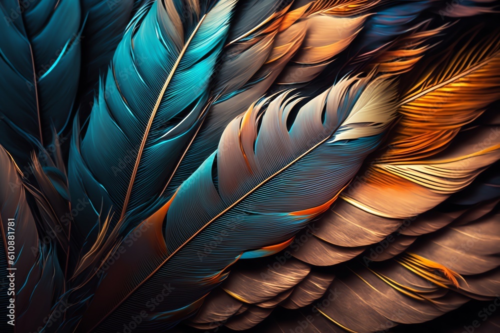 Bird feather pattern for background and texture. Feather texture ...