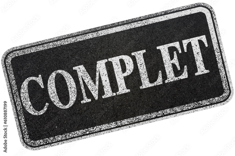 Affichage complet sur une pancarte, fond blanc Stock Illustration ...