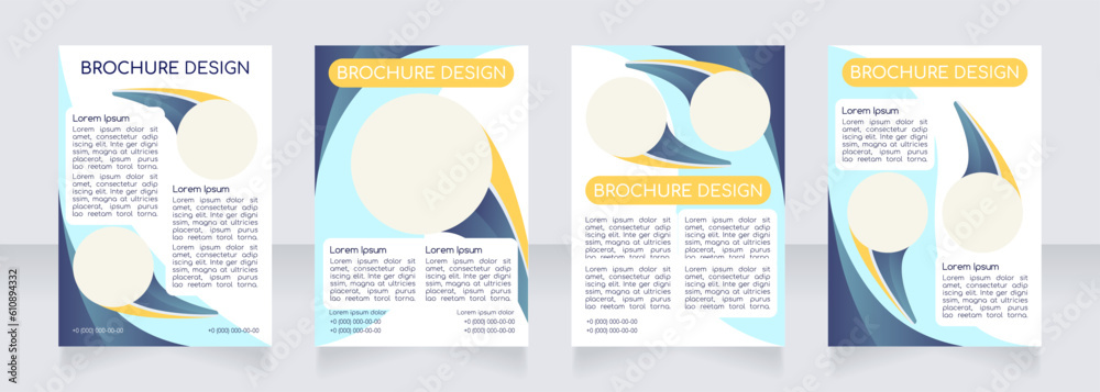 Private school for secondary education promo blank brochure layout ...