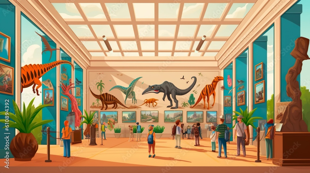 Background museums and art galleries. The allure of a modern museum in ...