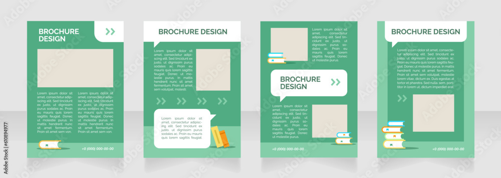 Program for secondary school blank brochure layout design. Vertical ...