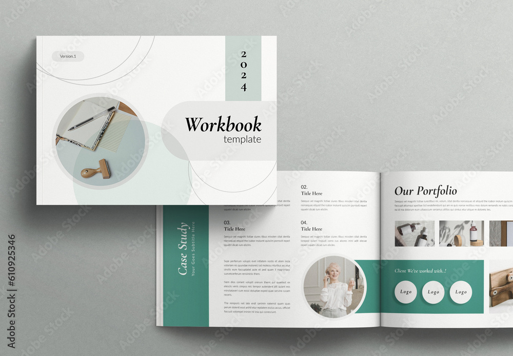 Workbook Landscape Layout 素材庫範本 | Adobe Stock
