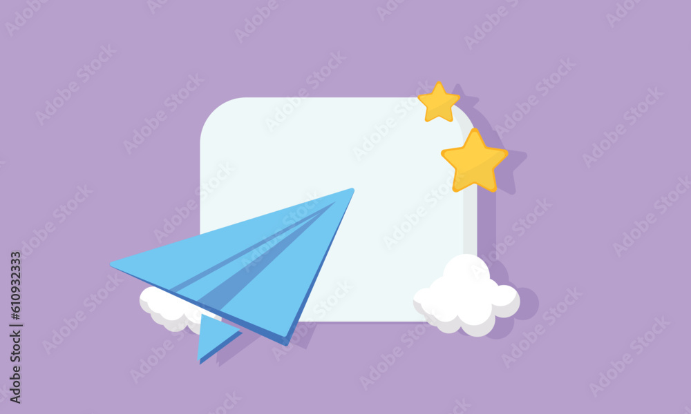 Paper plane mail icon for send new message. Minimal email sent letter ...
