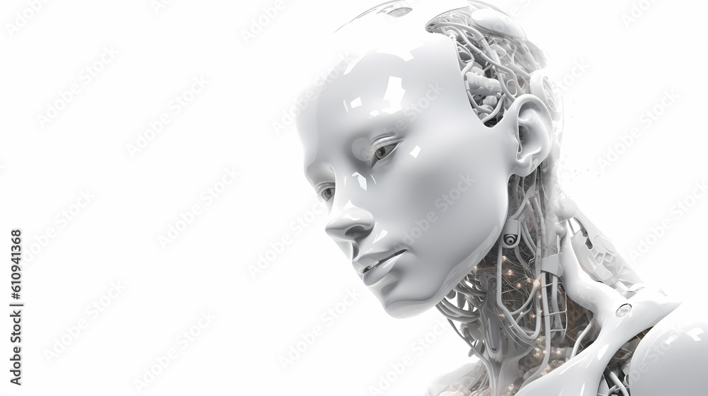 3D render, Visualization of artificial intelligence, AI, KI, Concept ...