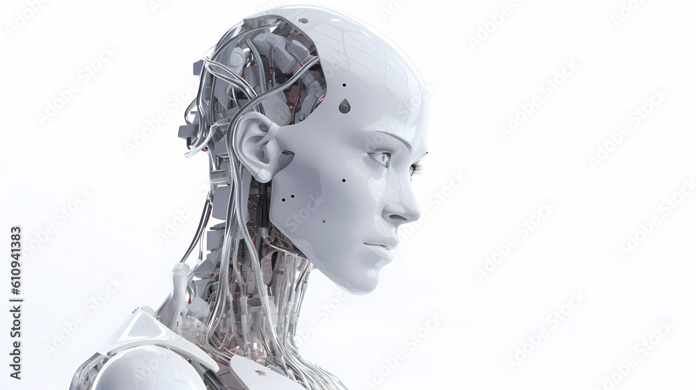 3D render, Visualization of artificial intelligence, AI, KI, Concept ...
