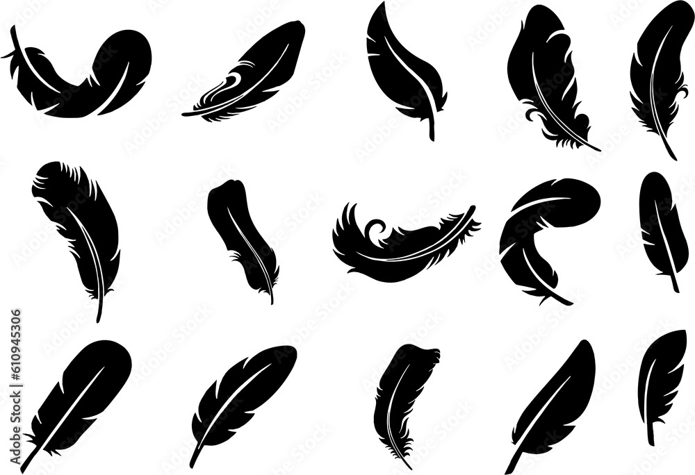Feather icons set. Feather icons isolated on white background. Easy to ...