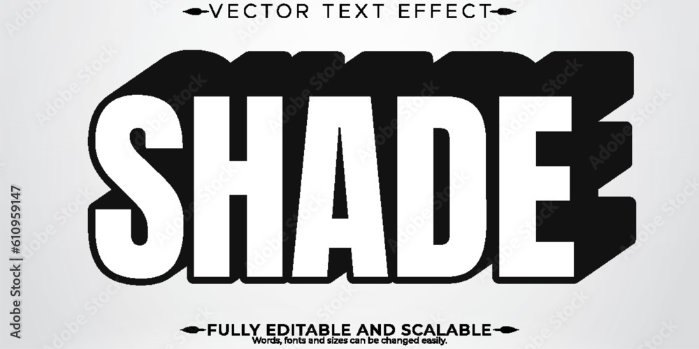 Retro shadow text effect, editable shade and vintage text style Stock ...