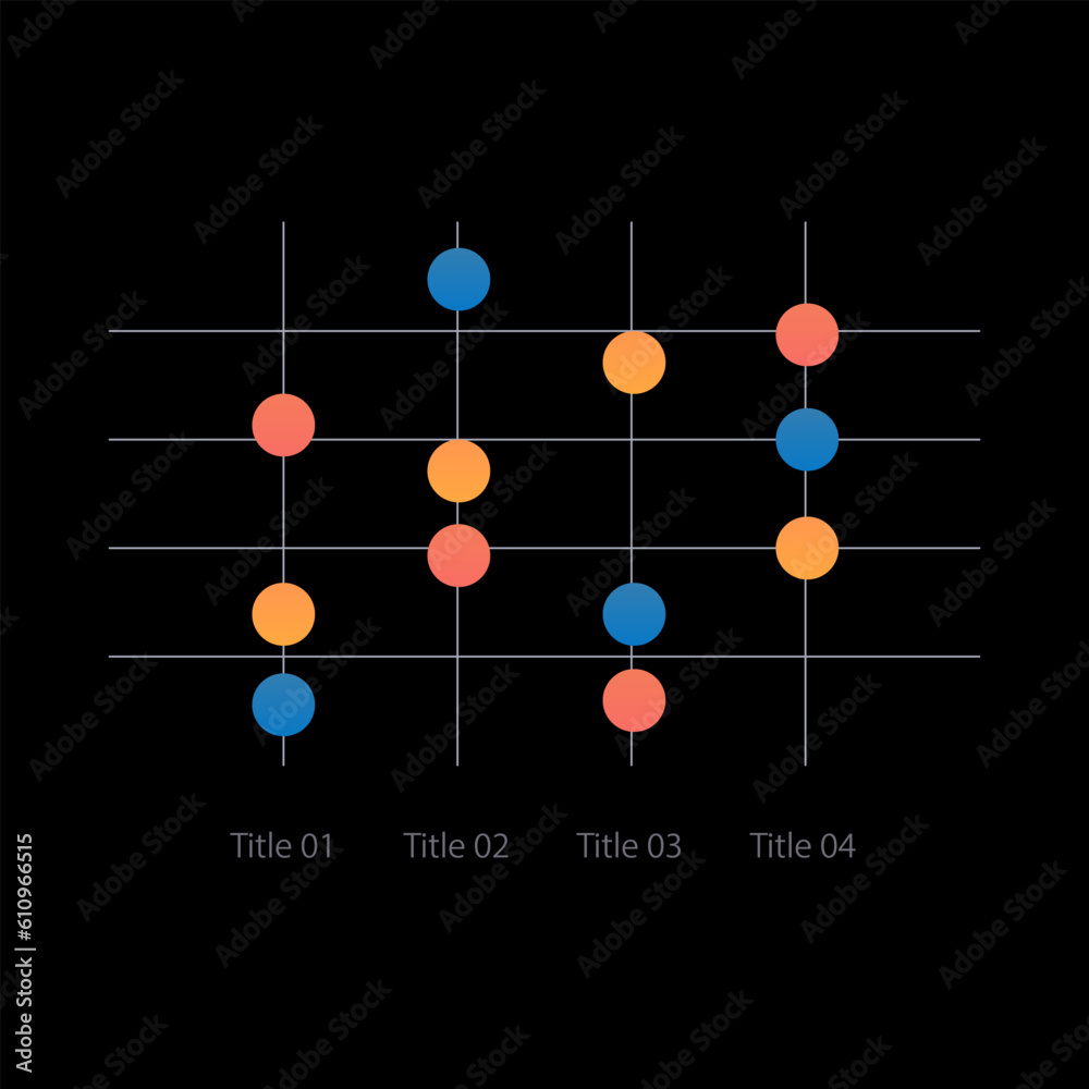 Business development report infographic dot chart design template for ...