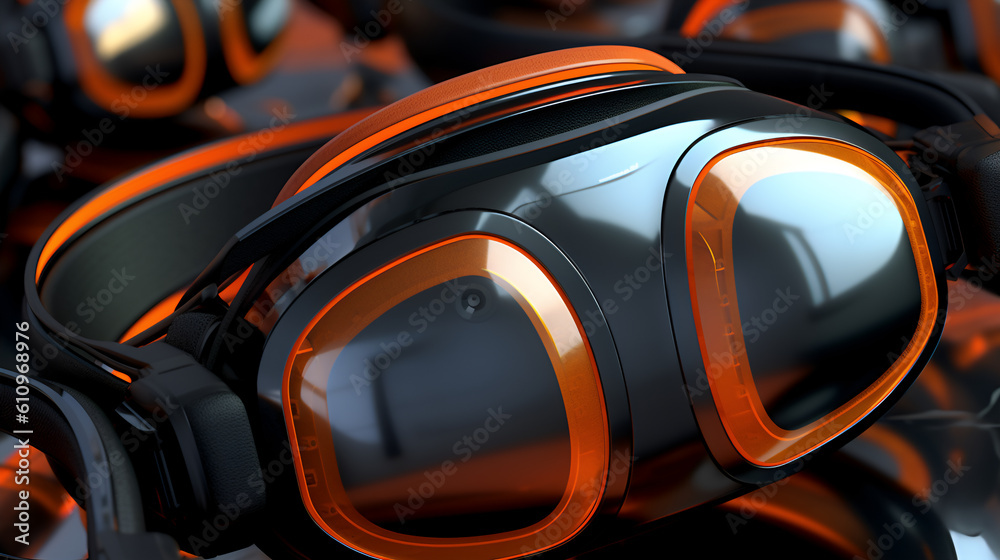 Mixed Reality Goggles, Headsets, AR, VR, Close-Up, Futuristic Design ...