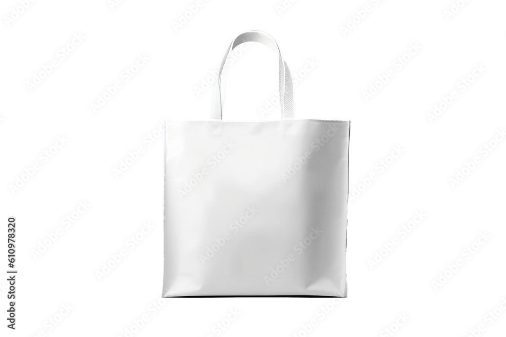 White tote bag isolated on transparent background. PNG file, cut out ...