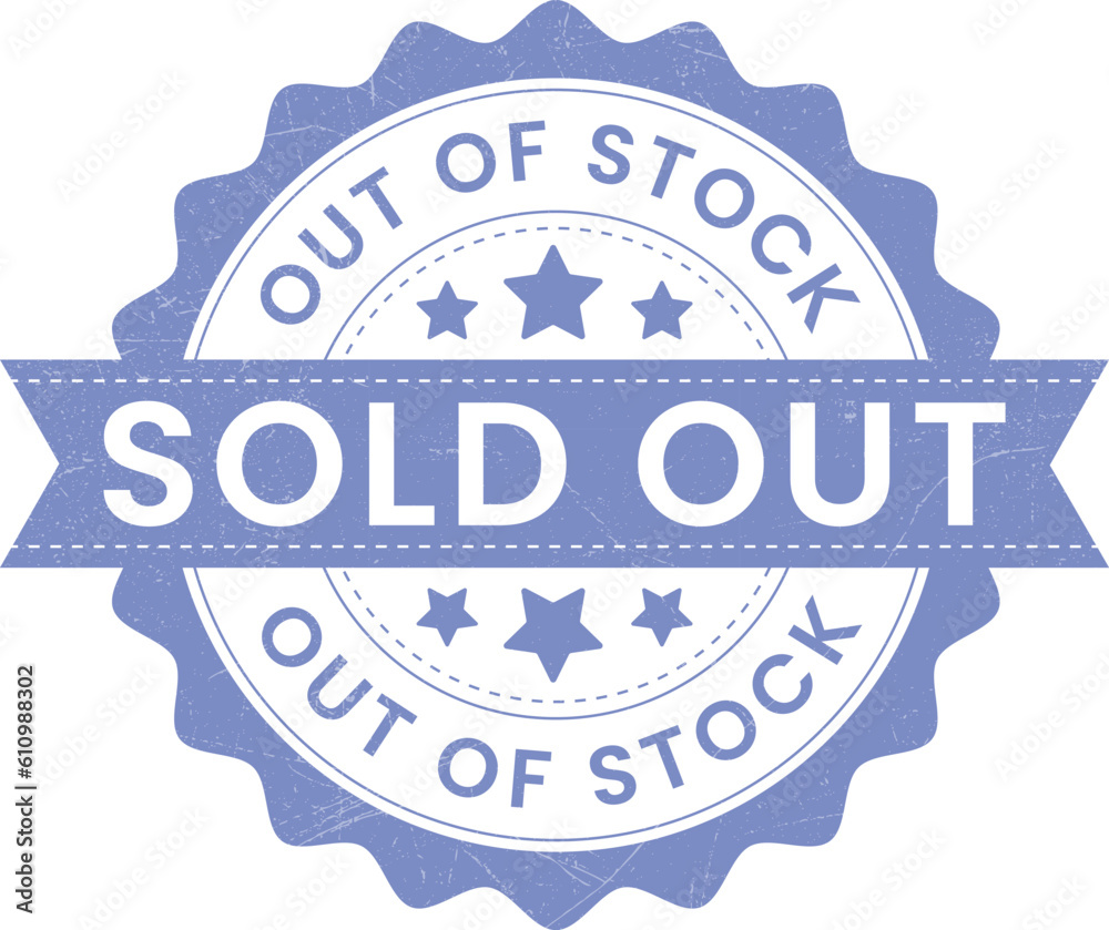 Sold Out Stamp, Sold Out Sign, Sold Out Vector, Emblem, Logo, Rubber ...