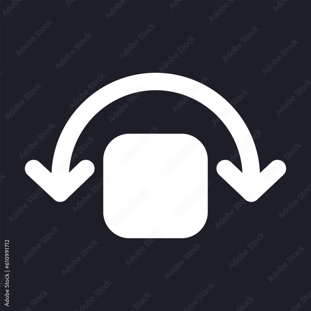 Vetor de Wobble animation white pixel perfect solid ui icon. Video ...