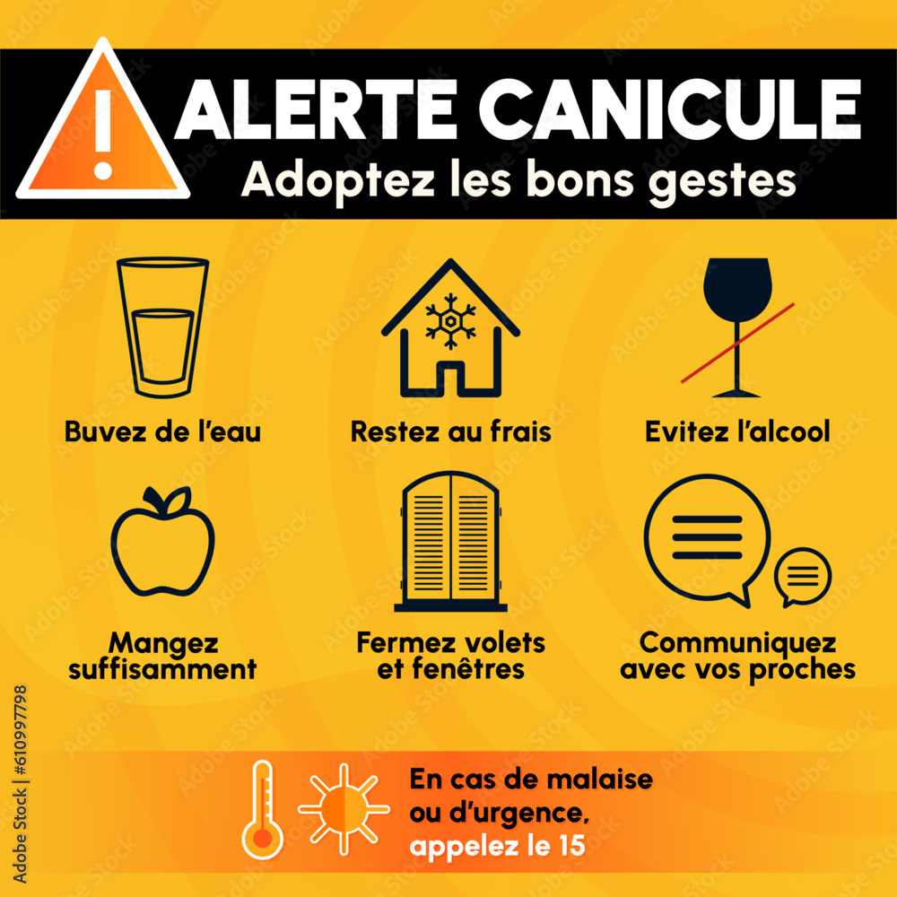 Alerte canicule - Adoptez les bons gestes - Prévention autour des ...