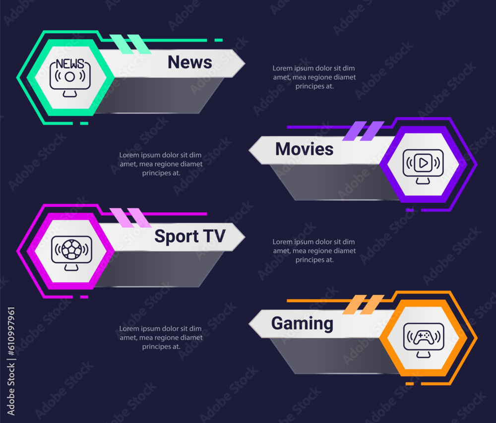 TV programs infographic chart design template. Video streaming platform ...