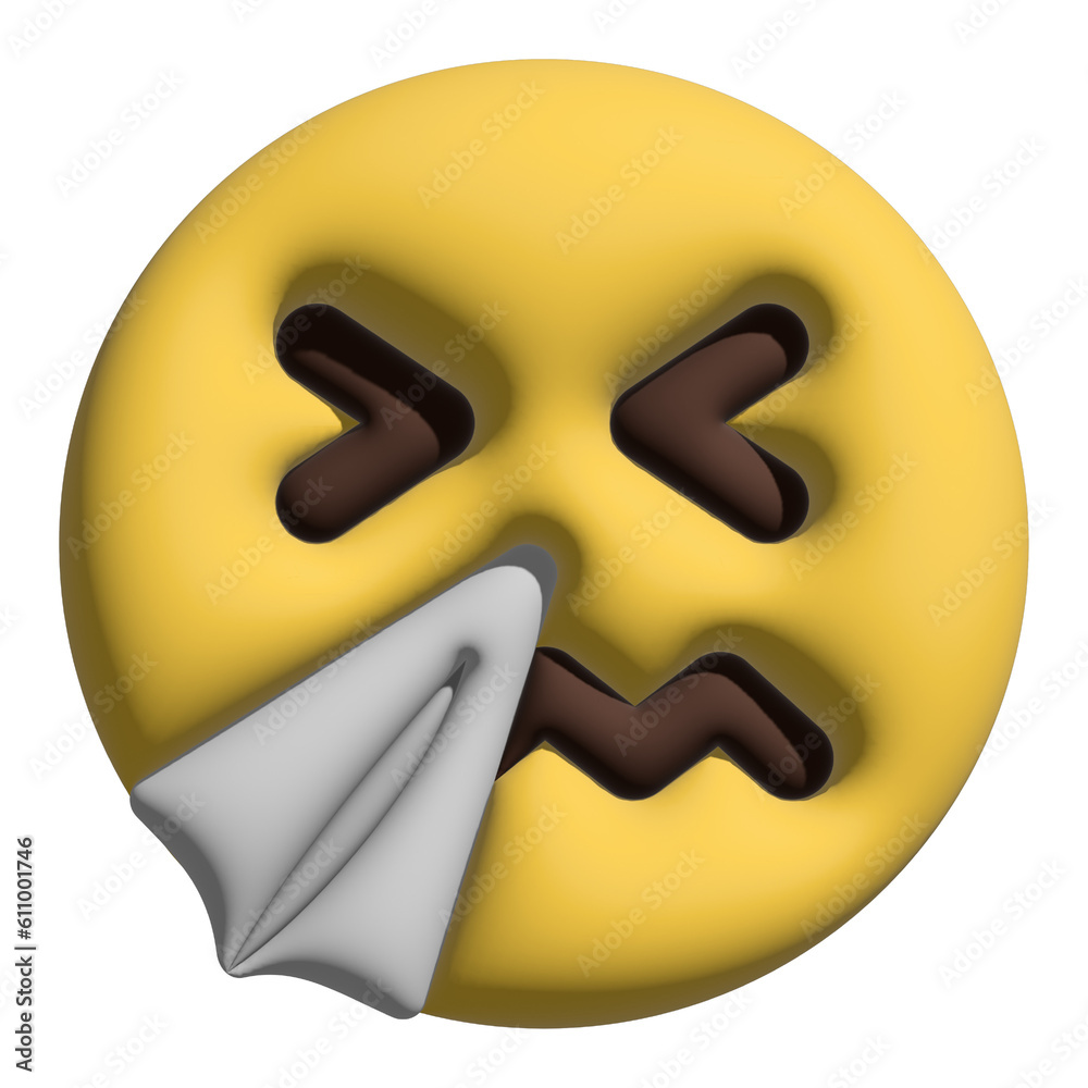 vector emoticon sneeze file png Stock Illustration | Adobe Stock
