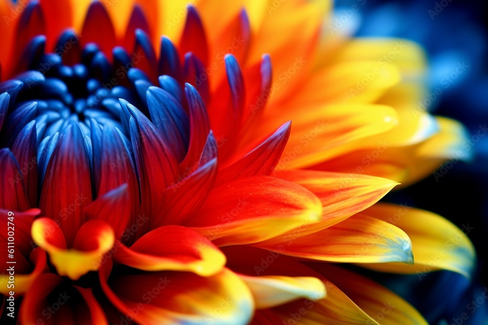 macro close-up photography of vibrant color flower as a creative ...