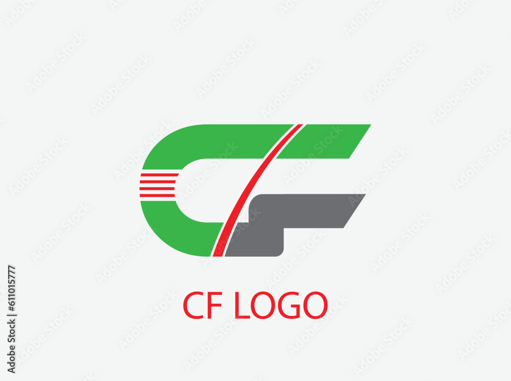 CF vector logo, mordern minimal CF logo.Initial Letter C and F Linked ...