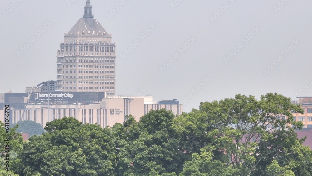 Poor air quality in Rochester NY caused by Canadian wildfire smoke over ...