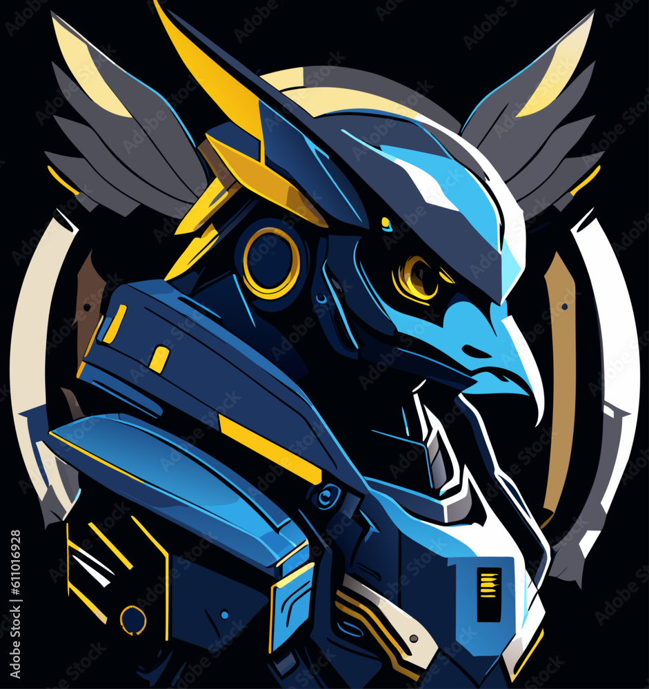 garuda monster robot cartoon Stock Vector | Adobe Stock