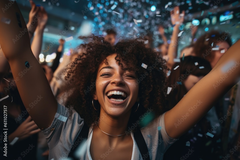 person celebrating success - Illustration created with generative ai ...