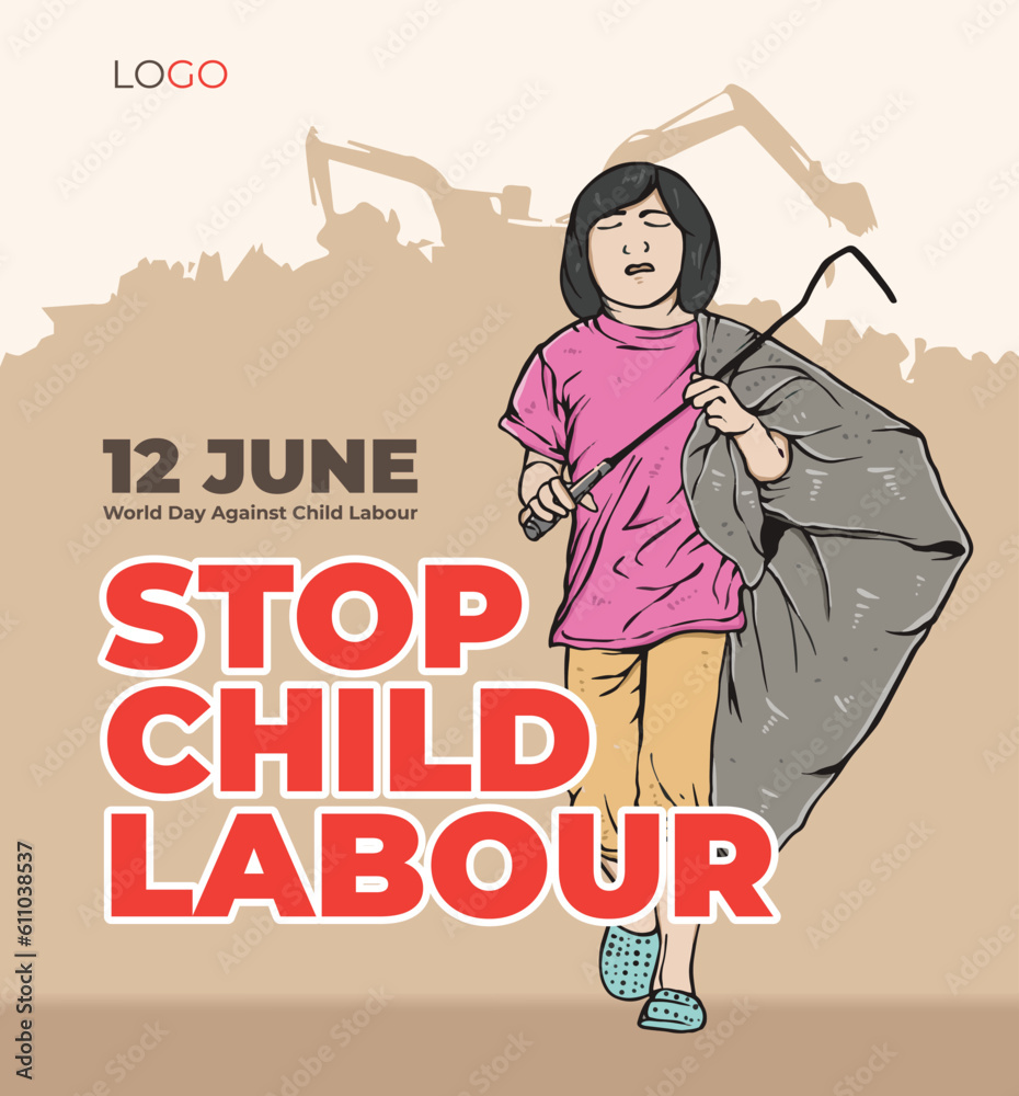 World Day Against Child Labour Background Vector EP10 Stock Vector ...