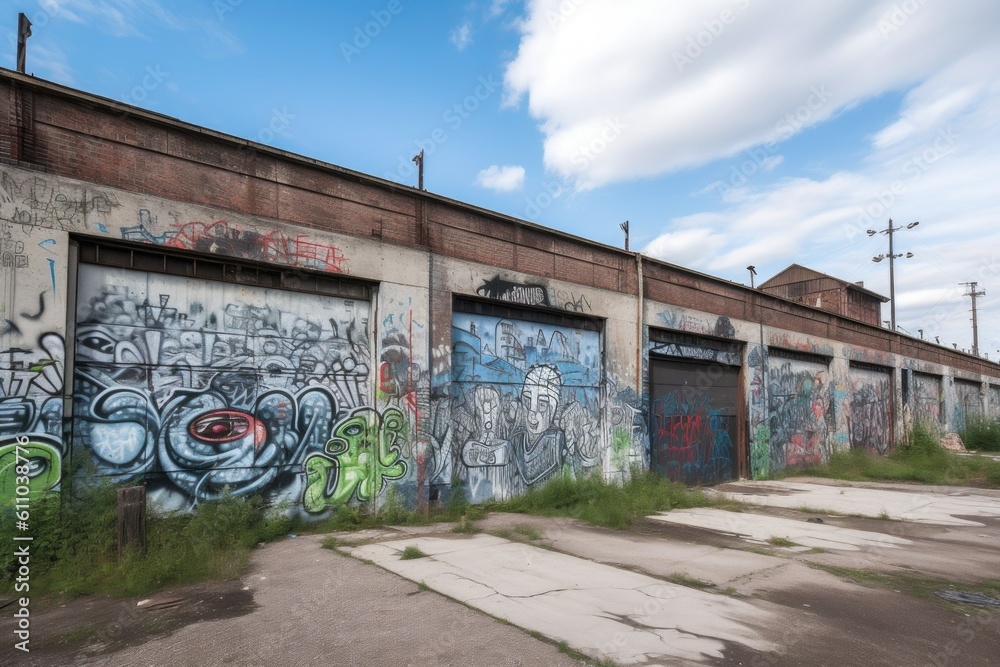 alien street artist spray painting mural of extraterrestrial life on ...