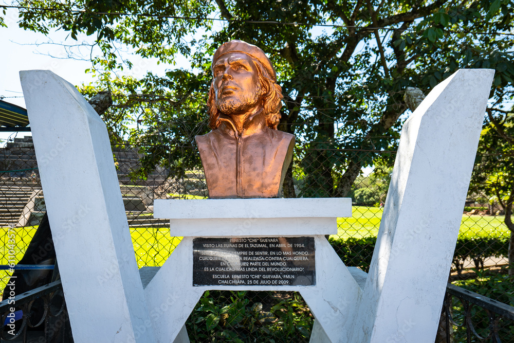 Chalchuapa, Santa Ana, El Salvador - October 28, 2022: Memorial Bust of ...