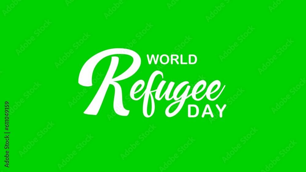 world refugee day animation. 4k animated greeting card. gift card ...