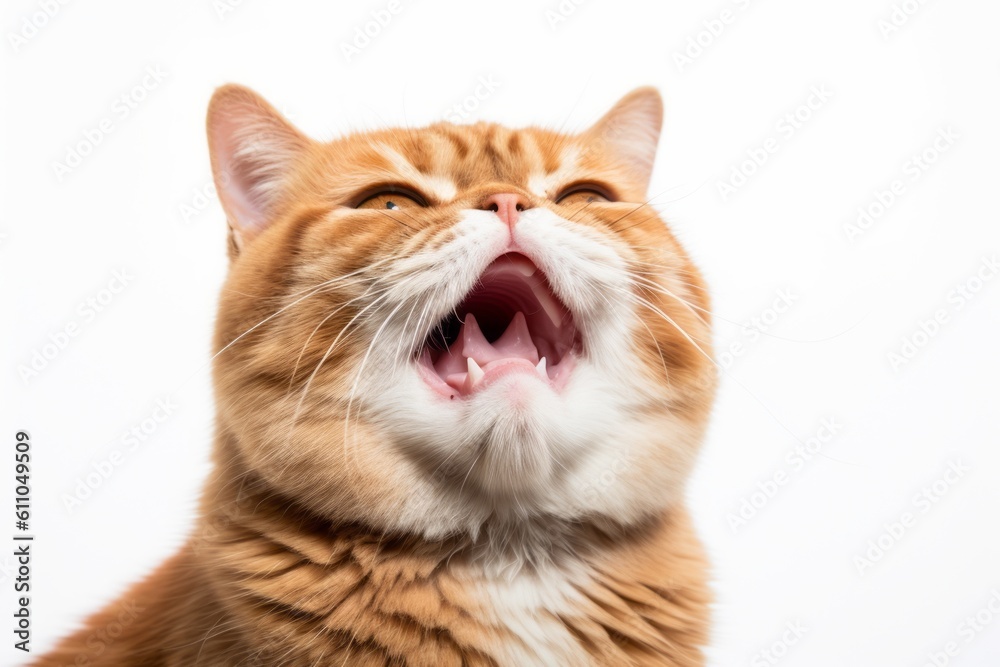 Lifestyle portrait photography of a smiling exotic shorthair cat murmur ...