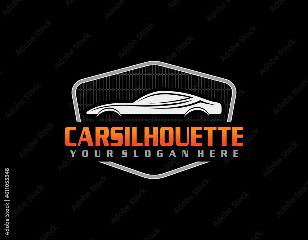 vector illustration of car rental logo template, emblem, badges with ...