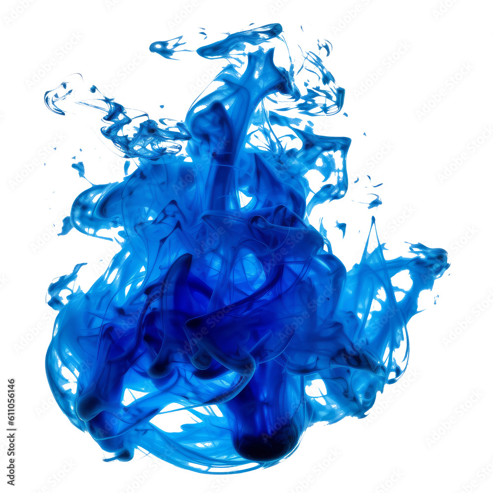 blue fire isolated on transparent background cutout Stock Illustration ...