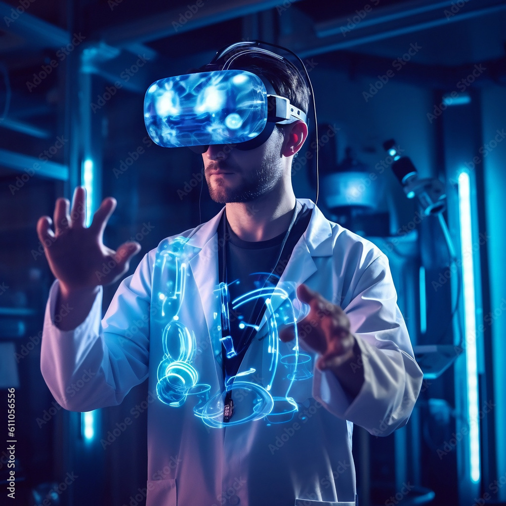 Healthcare and Medical technology concept. Medicine doctor wearing ...
