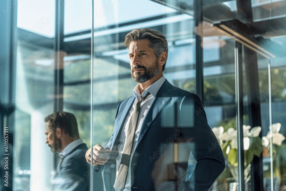 person looking out window - Illustration created with generative ai ...