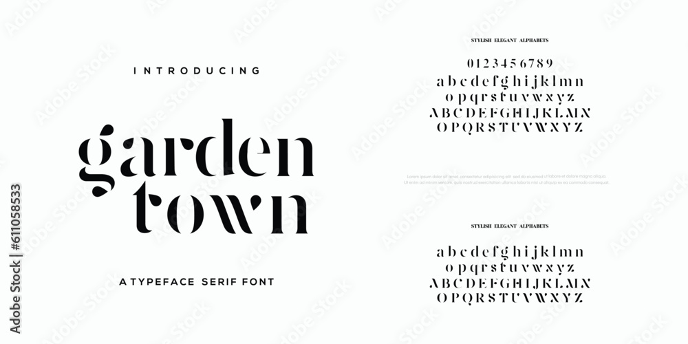 Vetor de Elegant alphabet letters font and number. Classic Copper ...