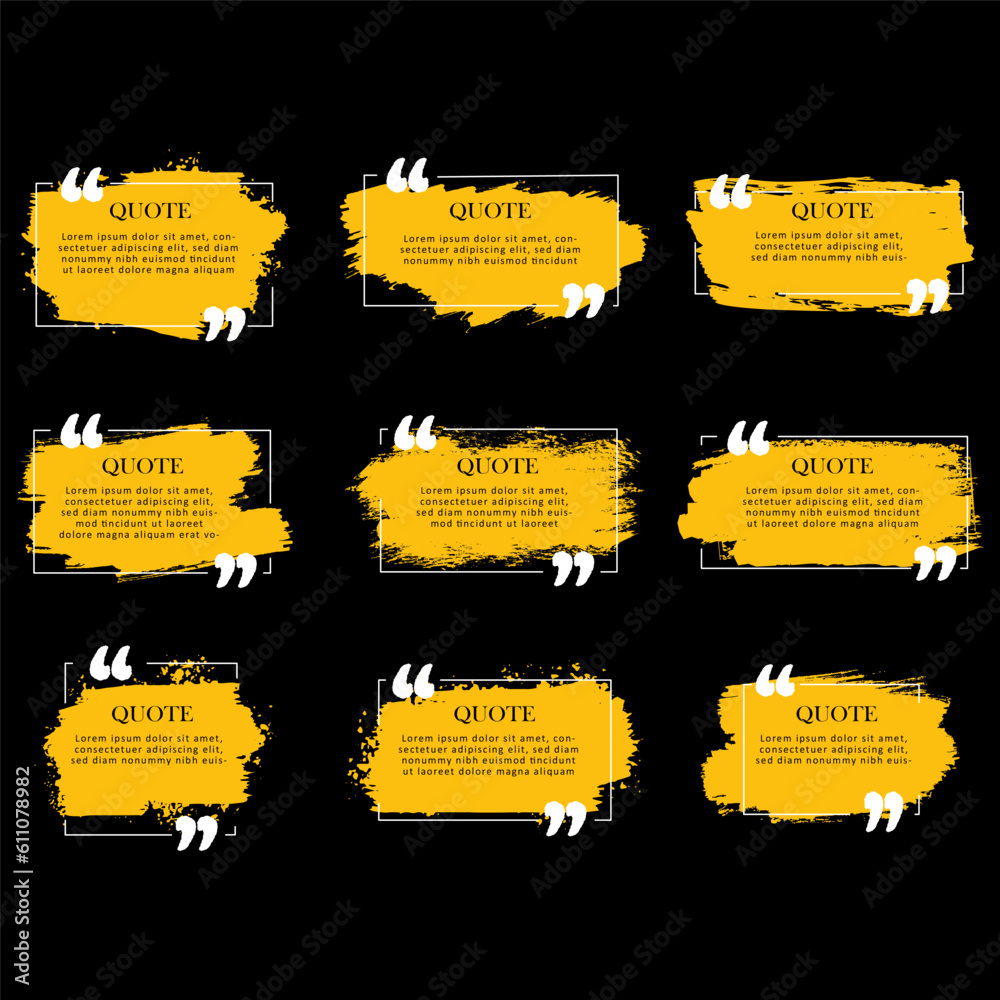 Black grunge logo template for text with frame and splashes effect ...