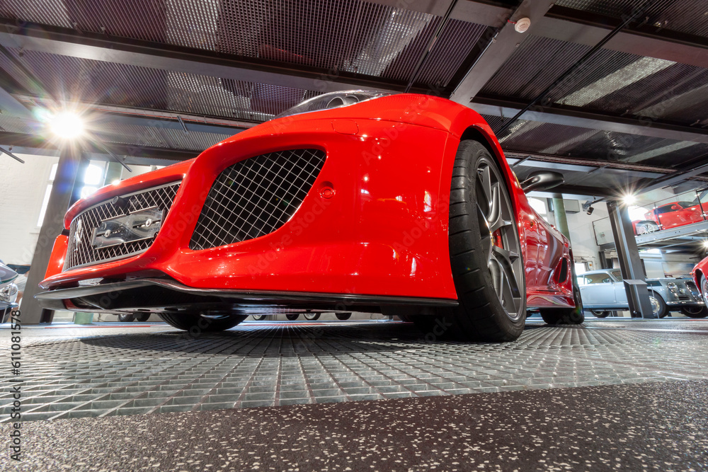 Red 2010 Ferrari 599 GTO in the Romanshorn's museum Autobau ...
