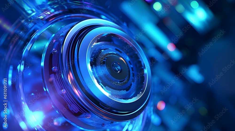 webcam futuristic technology infographic wallpaper. generative AI Stock ...