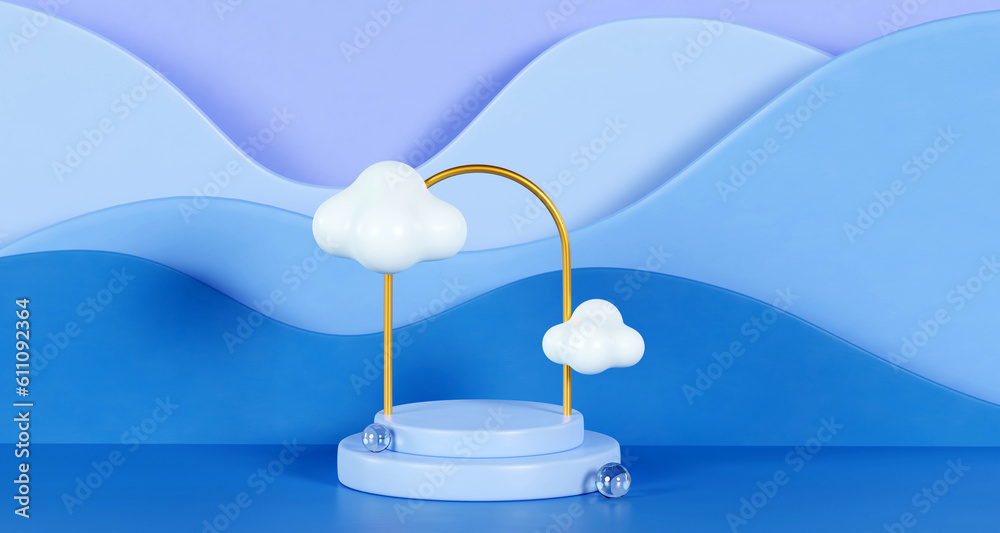 3d Podium interior minimal scene with podium and geometric forms Stage ...