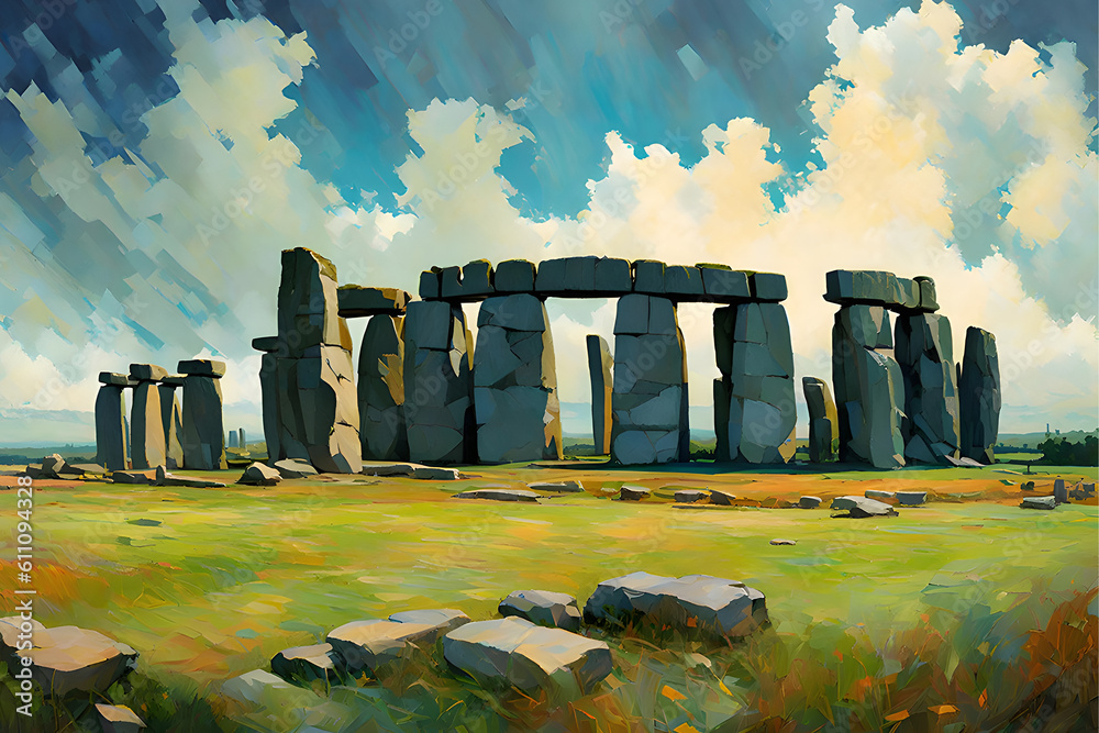 A mesmerizing illustration of Stonehenge reveals the enigmatic beauty ...