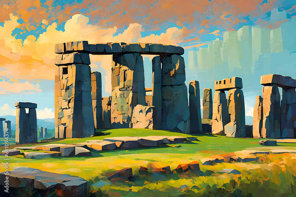 A mesmerizing illustration of Stonehenge reveals the enigmatic beauty ...