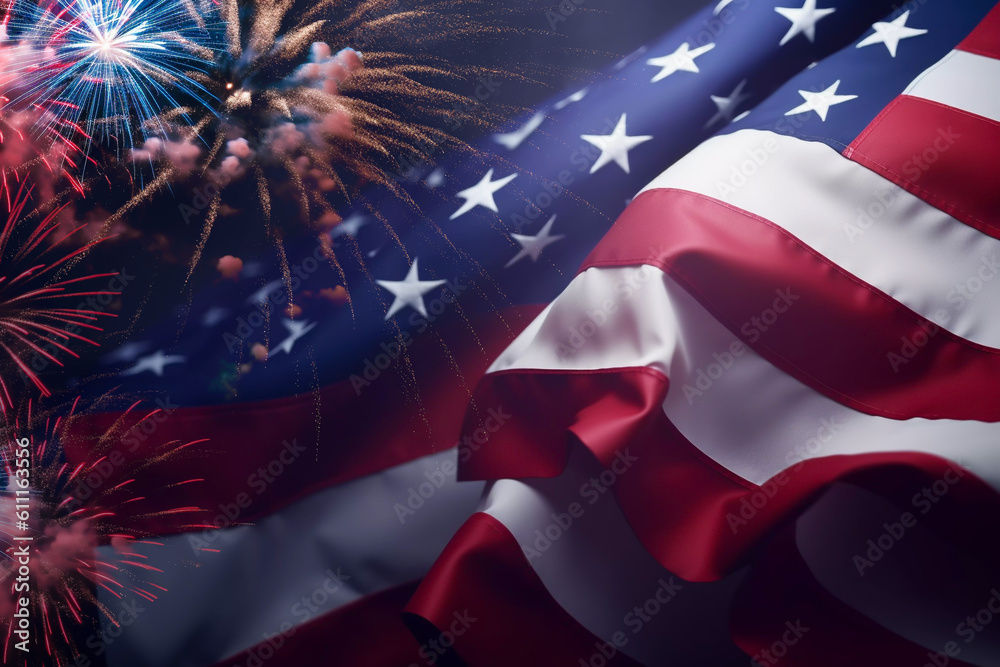 Independence Day 4th July USA celebration image with the star spangled ...