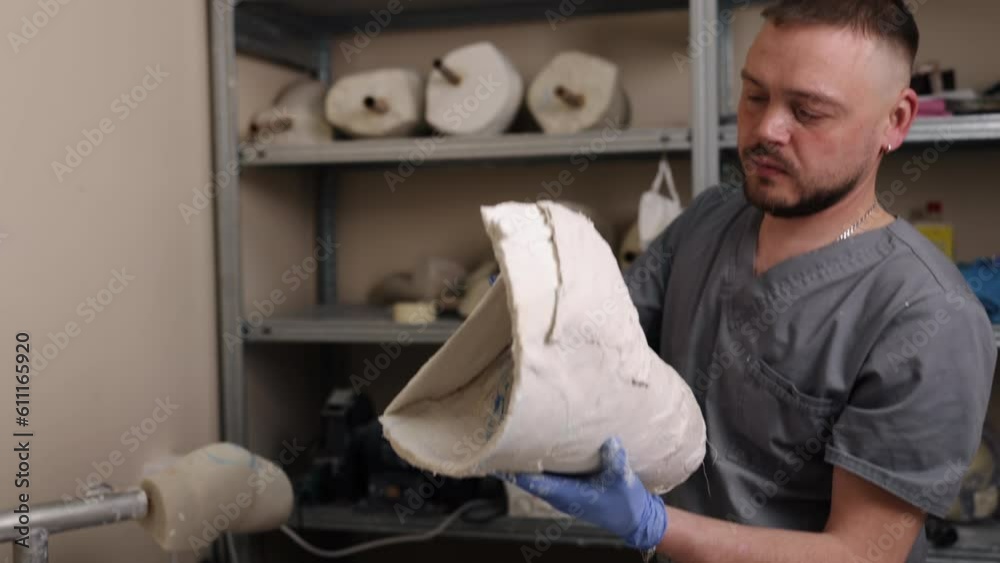 Crafting techniques, Leg modeling, Plaster modeling. Man in ...