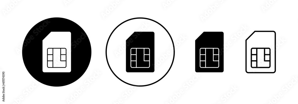 Sim card icon vector for web and mobile app. dual sim card sign and ...