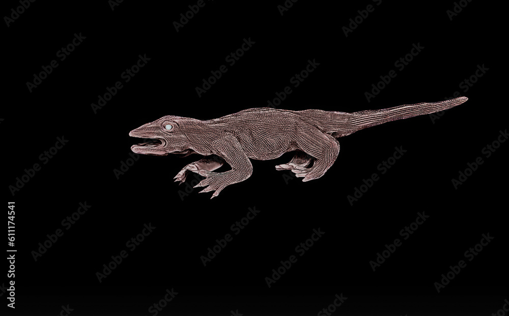 3D Ancient Lizard Concept Art Created on ZBrush ilustração do Stock ...