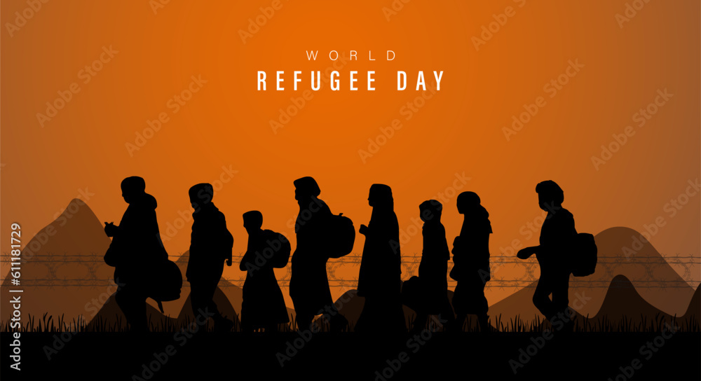Vetor de World Refugee Day, Vector illustration do Stock | Adobe Stock