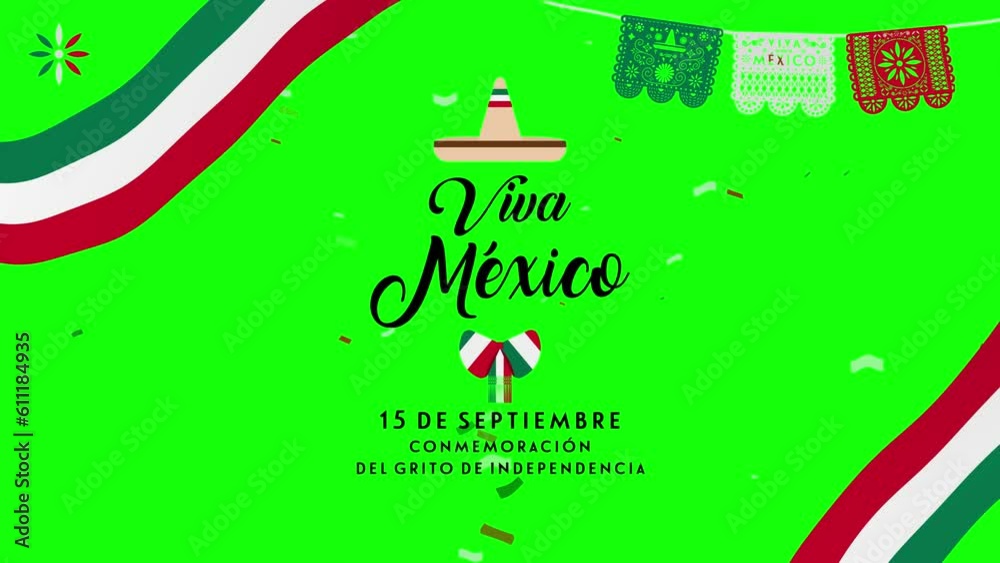 Celebrate Mexican independence, with this nice animation with green ...