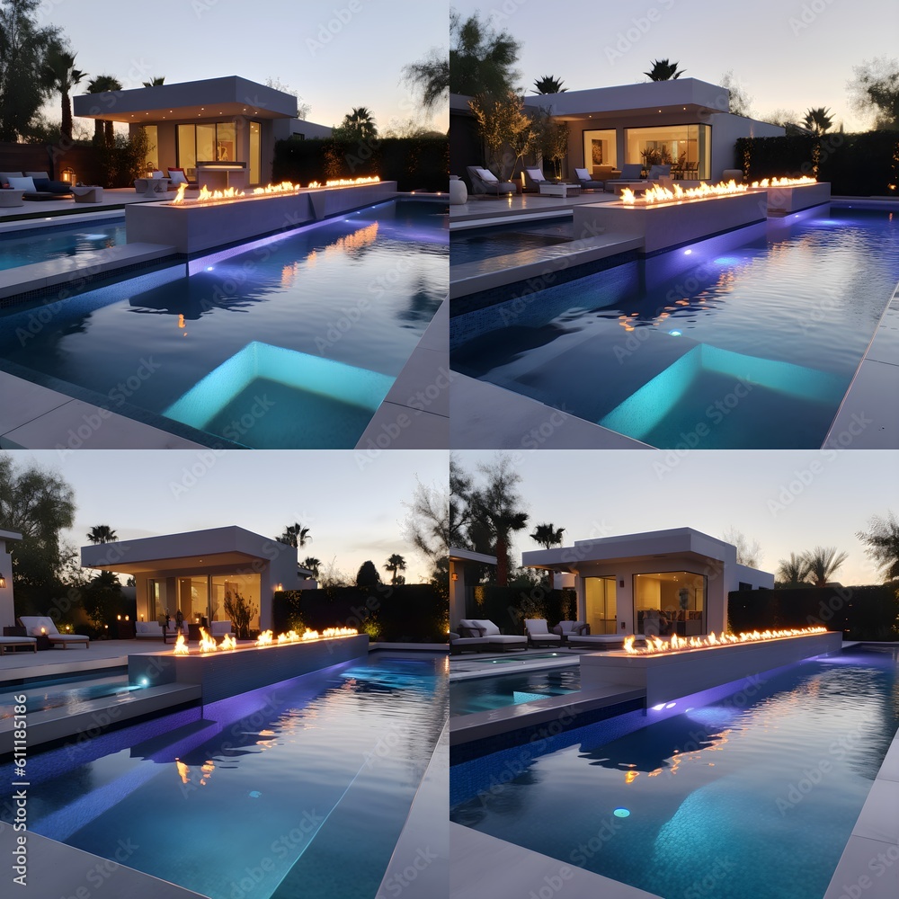 Set of beautiful custom swimming pool designs that depict gorgeous ...