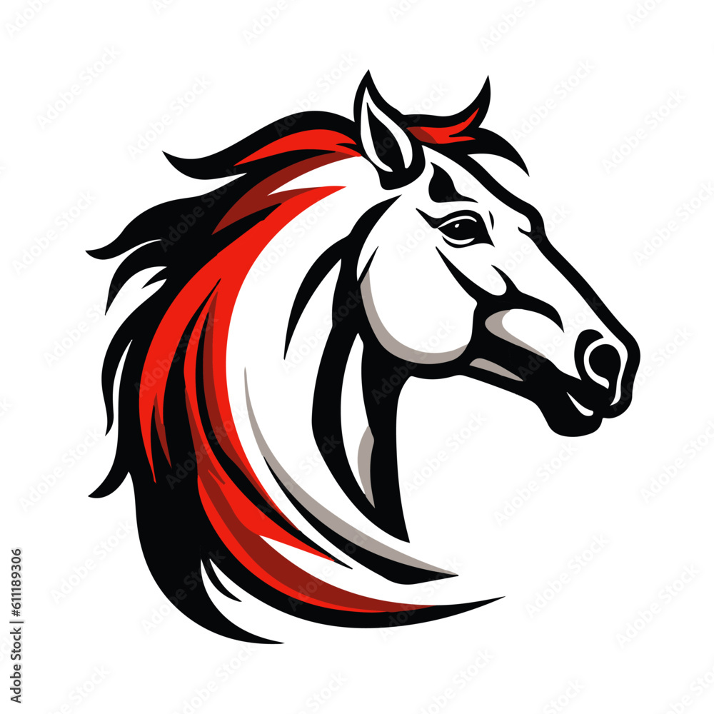 Elegant horse head logo icons. Royal stallion symbol design. Brand ...