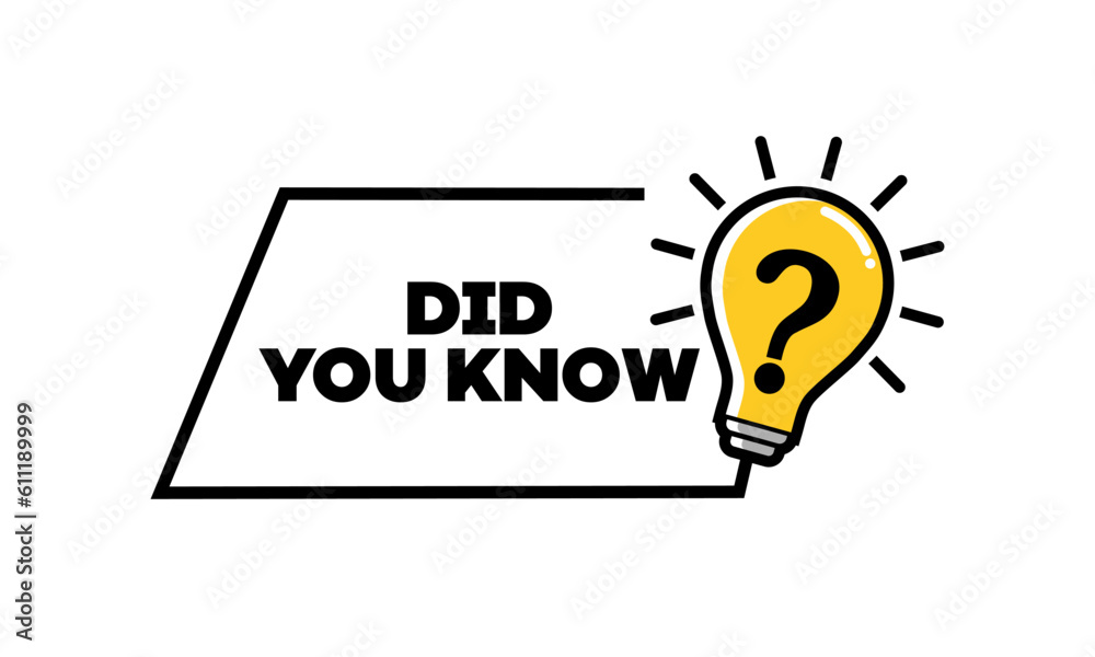 Did you know vector template post icon for social media background, fun fact blank template fyi ...